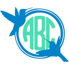 hummingbirds monogram frame