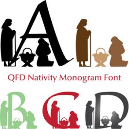 qfd nativity monogram font
