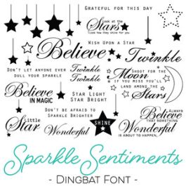 sparkle sentiments font