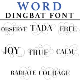 word dingbat font