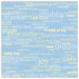 baby boy word paper