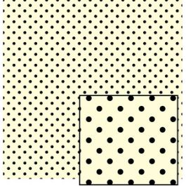 black polka dots on cream pattern