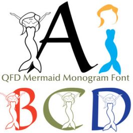 qfd mermaid monogram font