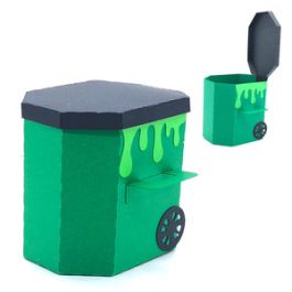 3d trash can box