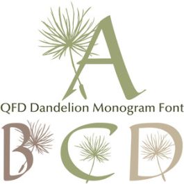 qfd dandelion monogram font