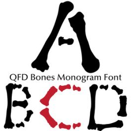qfd bones monogram font