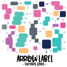 arrow label dingbat font
