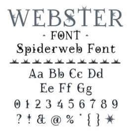 webster spiderweb font