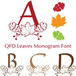 qfd leaves monogram font