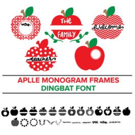 apple monogram frames dingbat font