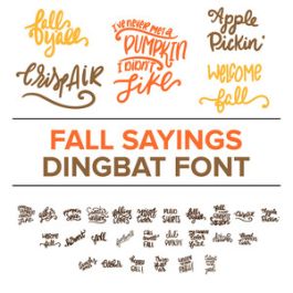 fall sayings dingbat font