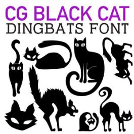 cg black cat dingbats