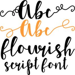 flourish script font