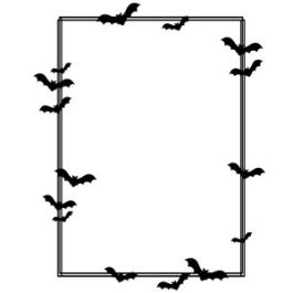 bat rectangle doodle frame