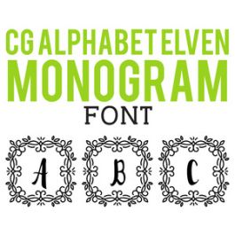 cg alphabet monogram elven