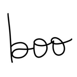 handwritten boo
