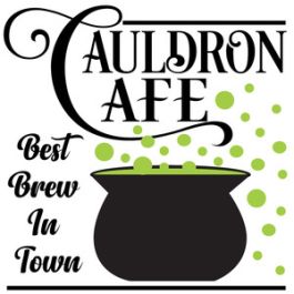 cauldron cafe sign