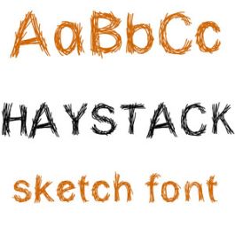 haystack sketch font