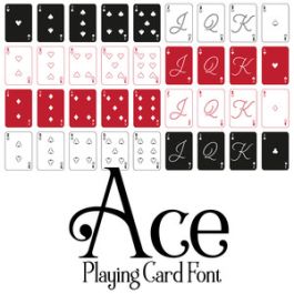 ace playing card font