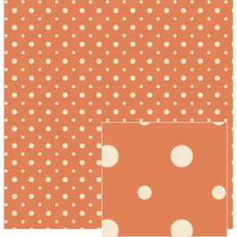 cream dots on peach pattern