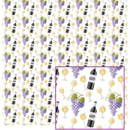 wine and grapes pattern