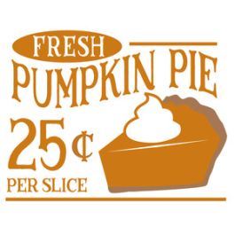 fresh pumpkin pie sign