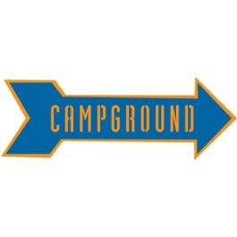 campground arrow sign