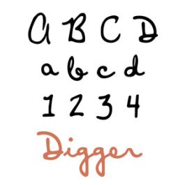 digger script font