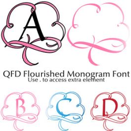 qfd flourished monogram font