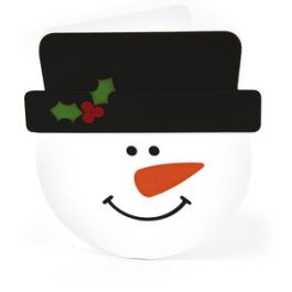 snowman shaped card