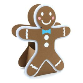 3d christmas gingerbread man box