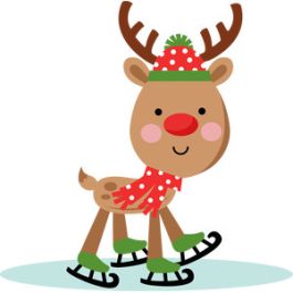 ice skating reindeer