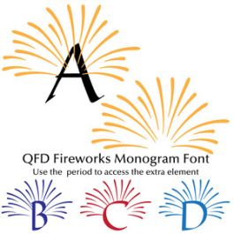 qfd fireworks monogram font