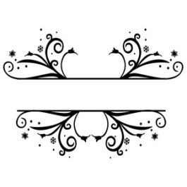 split monogram frame