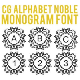 cg alphabet monogram noble