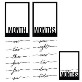 baby month frames set