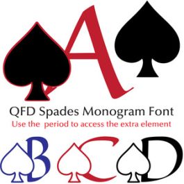 qfd spades monogram font