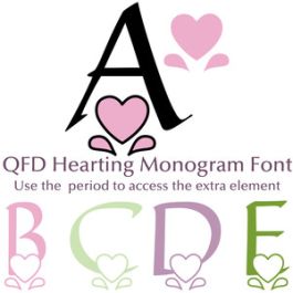 qfd hearting monogram font|284111