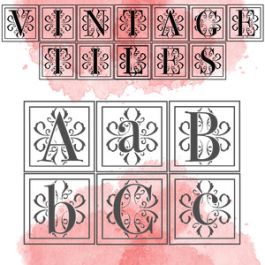 vintage tiles font