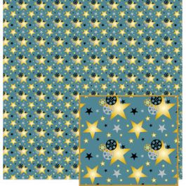 blue movie-themed pattern