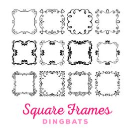 square frames dingbats