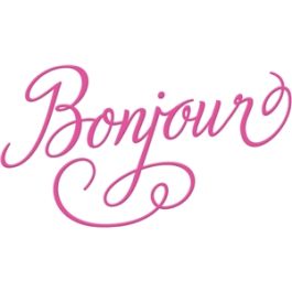 'bonjour' word art