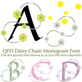 qfd daisy chain monogram font