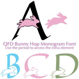 qfd bunny hop monogram font|285376