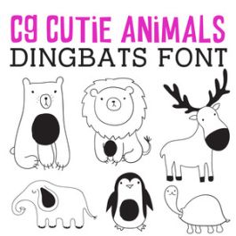 cg cutie animals dingbats