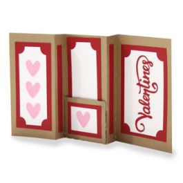 happy valentine's day insert multi fold card