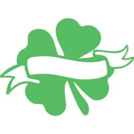 lucky 4 leaf clover banner