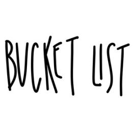bucket list word art