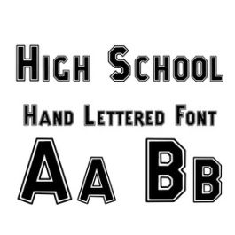 high school font