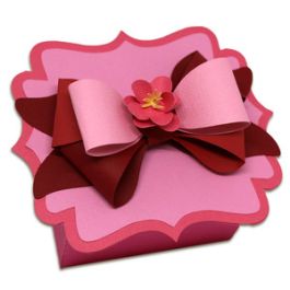 layered bow favor box
